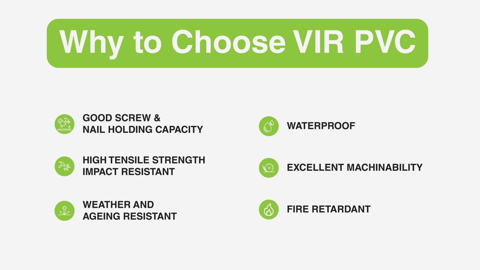 What are the Application and Features PVC Boards – VIR PVC